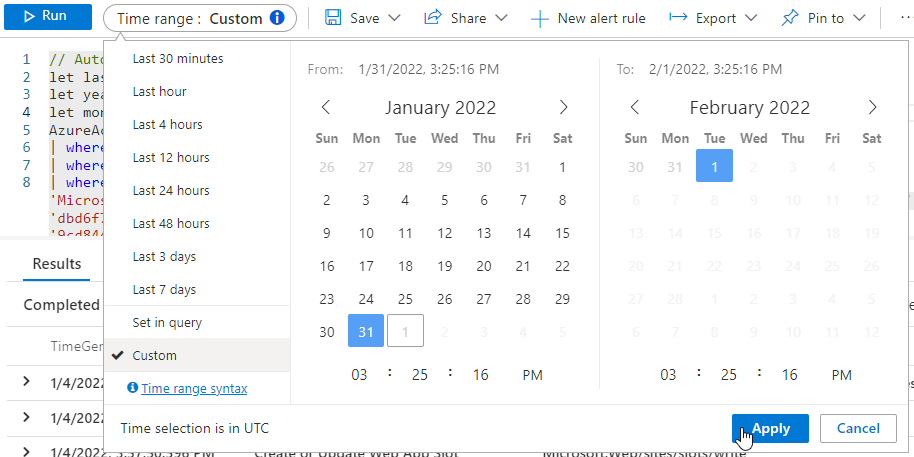 How To Dynamically Set Last Month Date Range In KQL Query And Log Analytics